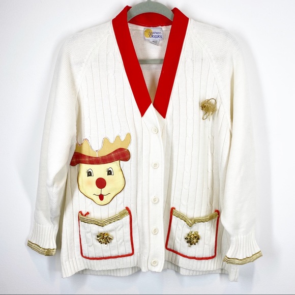 Vintage | Sweaters | Southern Classics Vintage Christmas Rudolph ...